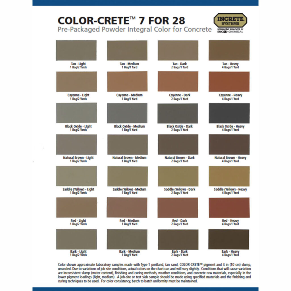 COLOR CRETE 7 POR 28 - EQUIPOS ESPECIALES Calsalco